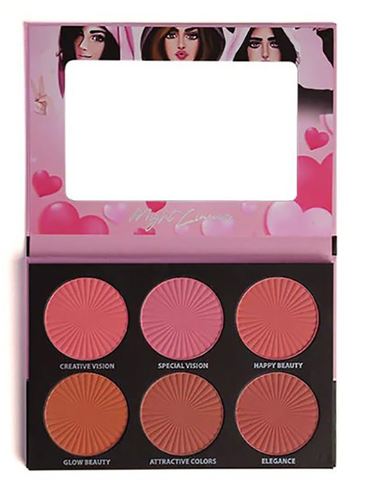 Might Cinema Matte powder blush palette, 6 colors, large size from Mate Cinema | Best Price ...