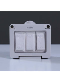 milano Water Proof 3 Gang 2 Way Switch Waterproof Switches Electrical ...
