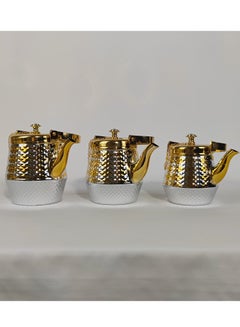 HTH Set of 3 Food Grad Stainless Steel Arabic Style Teapot Luxury ...