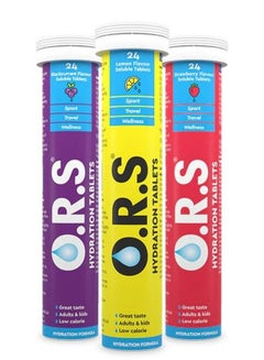 ORS Ors Hydration Tablets With Electrolytes, 24 tablets pack of 3 KSA ...