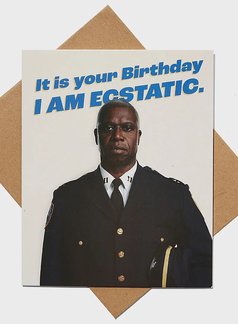 Typo Brooklyn 99 Captain Holt Ecstatic Funny Birthday Card for Women ...
