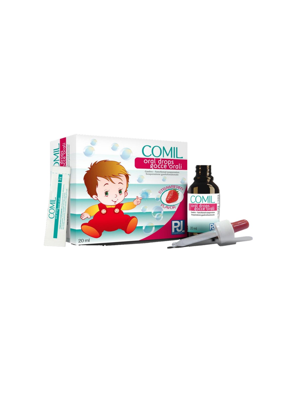 PJ PHARMA Comil Oral Drops Strawberry Flavor 20ml - Relief from ...