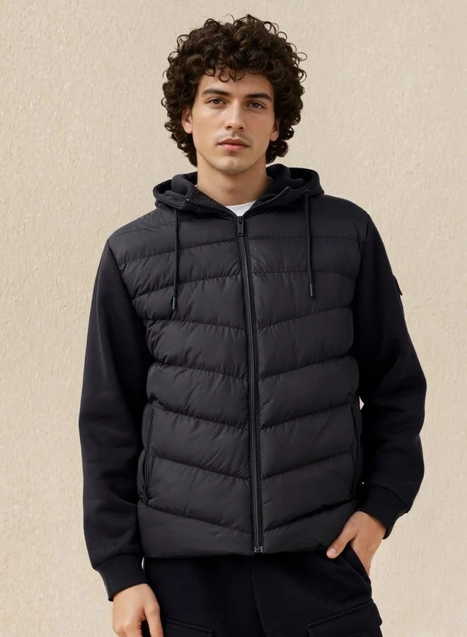 Kappa Kappa Men Regular Hooded Puffer Jacket for Men | Best Price KSA