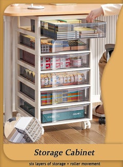 Generic Storage Cabinet, Six Layers With Rollers High Transparency ...