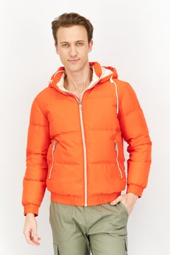 JACK & JONES Men Quilted Puffer Jackets, Orange KSA | Riyadh, Jeddah