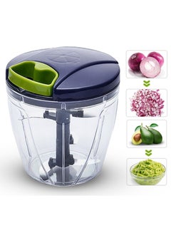 Generic Manual Chopper, Blender with Storage Lid , 5 Blade Vegetable ...