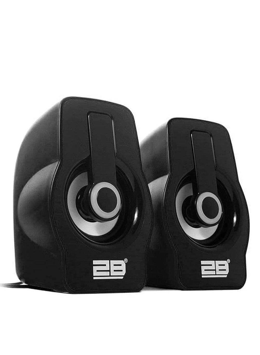 2B Computer Gaming Speakers - 3W*2 RGB Lights Wired Stereo Mini - 3.5mm ...