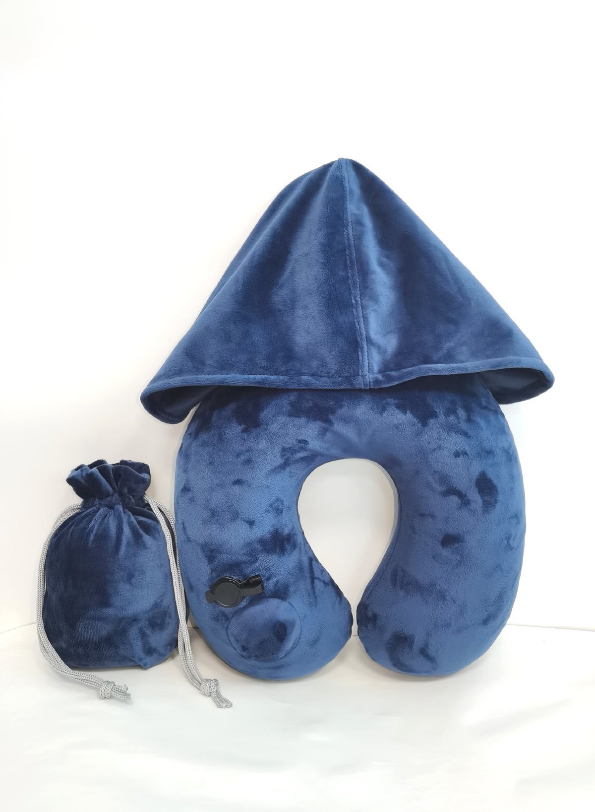 Ayeeb Inflatable Hoodie Travel Neck Pillow Adjustable Comfort ...