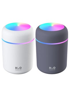 H2O 2 Pack Colorful Cool Mini Humidifier USB Personal Desktop ...