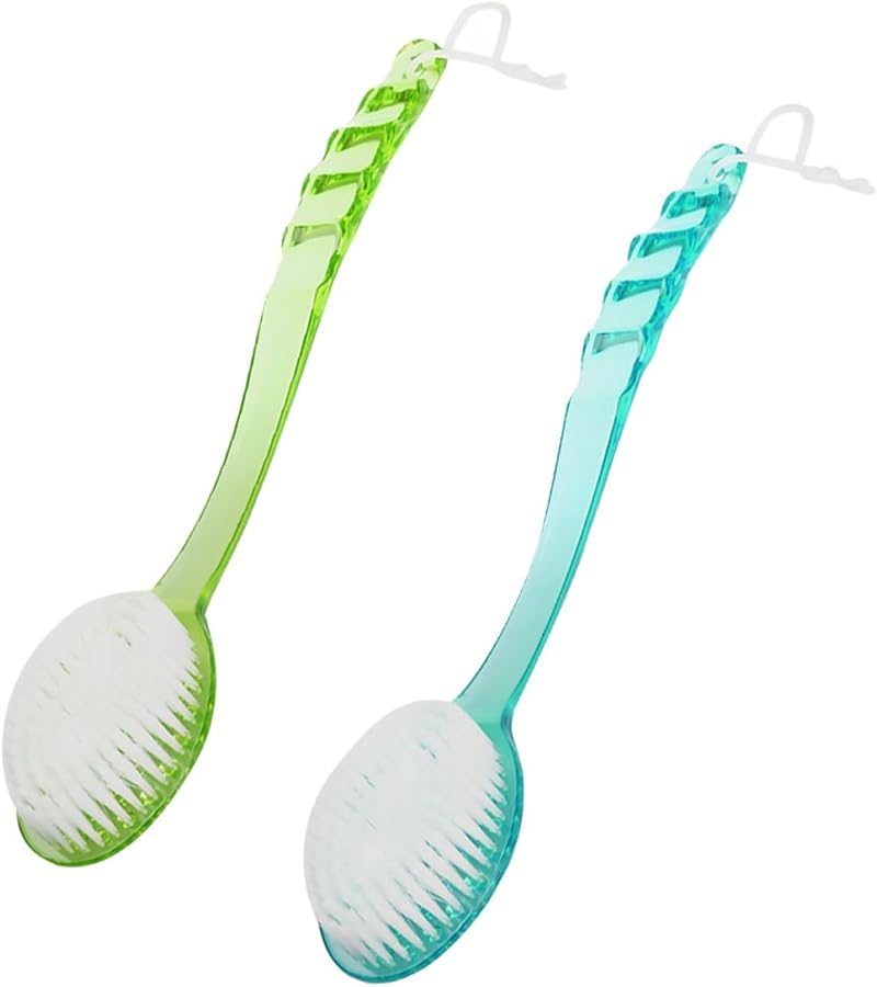 Generic Long Handle Bath Brush Set Of 2 With Soft Bristles For Back ...