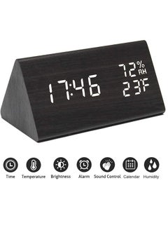 Generic Digital Alarm Clock with Wooden Electronic LED Time Display 3 ...