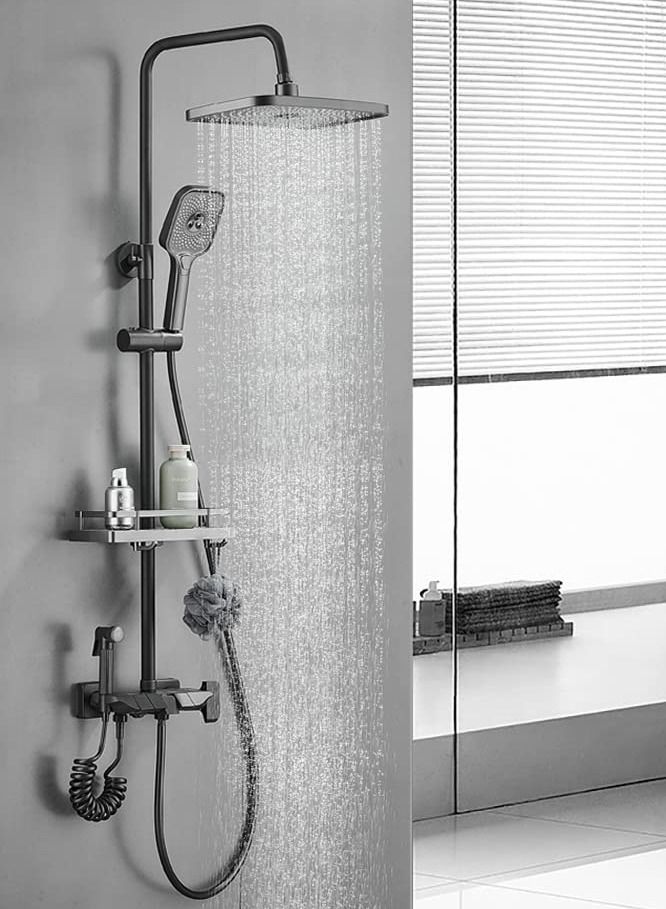 XiuWoo Shower Set, Thermostaticc Shower Faucet Set Wall Mounted Shower ...