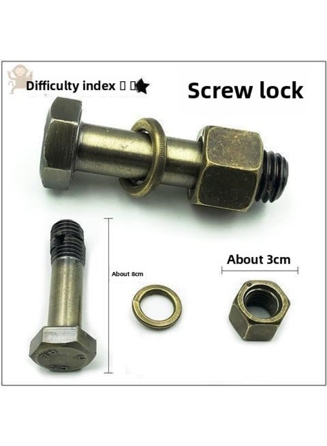 Generic Luban Lock Eight Diagrams Lock Zodiac Golden Cicada Shell Toy ...