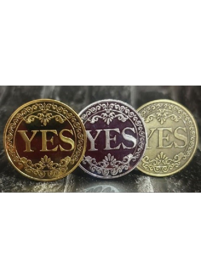 Generic Three-Piece Yes Or No Decision Coins Gold, Silver And Copper ...