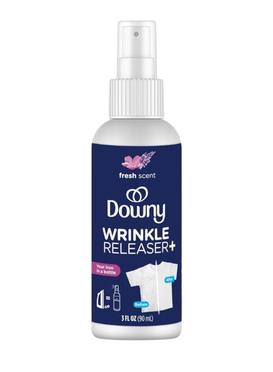 Downy Wrinkle Release Spray - Instant Crease Release & Static Eliminator with Fresh Scent, 90ml ...