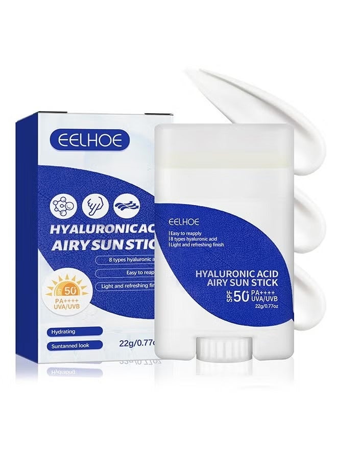 EELHOE Hyaluronic Acid Sun Stick,Watery Lightweight Sunscreen Stick for ...