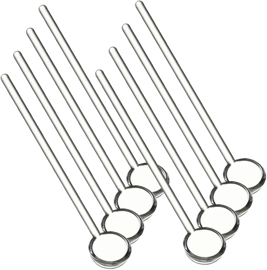 Generic 8Pcs Transparent Borosilicate Glass Coffee Spoons Ergonomic Tea ...