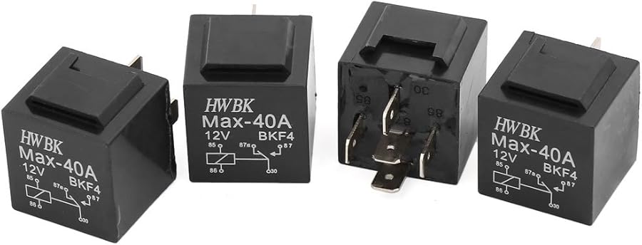 Generic 4 Pcs 12V 40A 5 Pin SPDT Solid State Automotive Relay Kit For ...