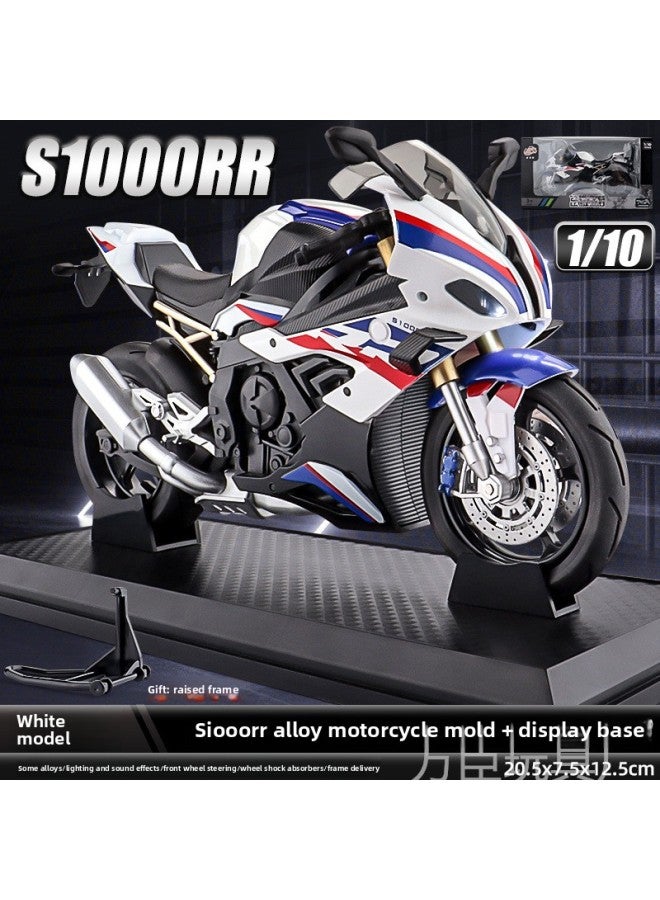 Generic 1:10 BMW S1000RR Alloy Motorcycle Model Simulation Locomotive ...