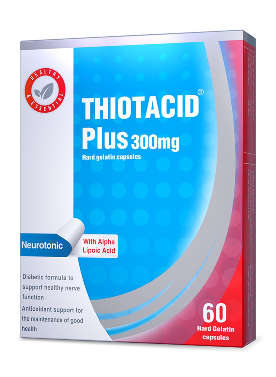 EVA PHARMA Thiotacid Plus 300Mg Neurotronic Alpha Lipoic Acid & Vitamin ...
