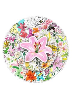 Generic Lily Flower Stickers 50Pcs Lily Waterproof Vinyl Decals for ...