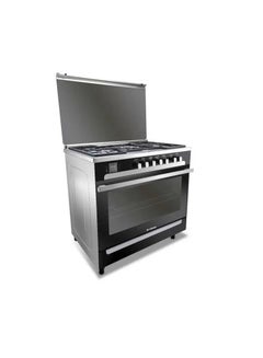 Fresh Matrix 2 Cast Gas Cooker 5 Burners with Fan Iron Stainless Black ...