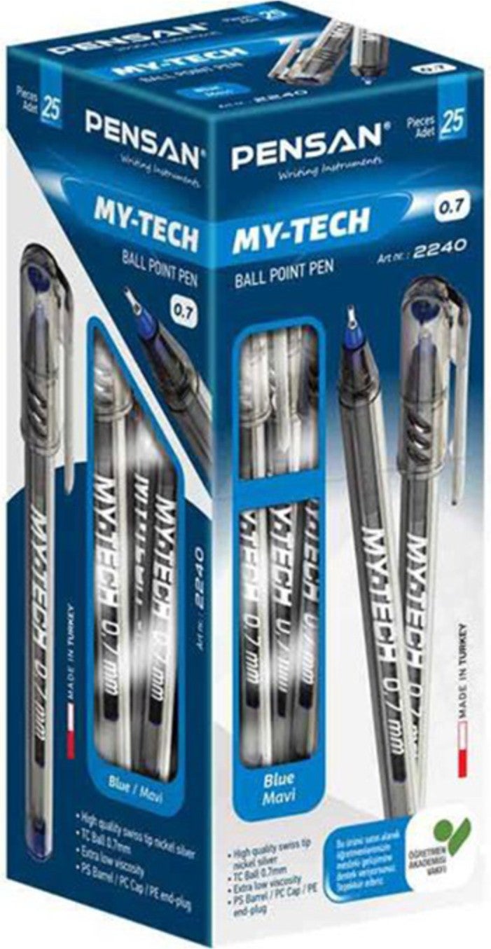 Pensan Mytech 0.7 Ballpoint Pen 25 Pack (1 Box) | Best Price KSA ...