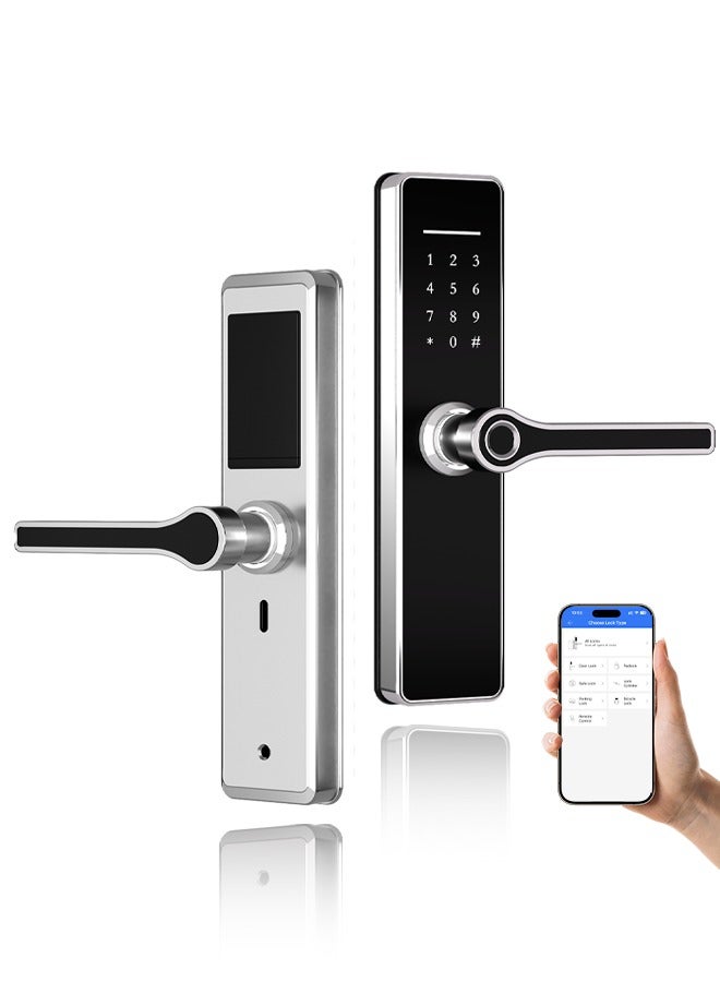 ALINK Smart Door Lock, Stainless Steel Fingerprint TT Keyless Entry ...