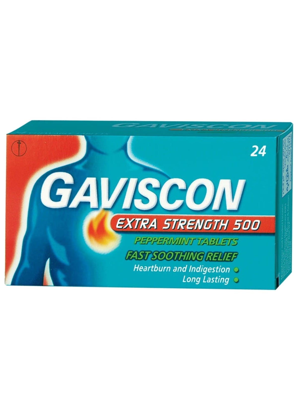 GAVISCON Gaviscon Extra Strength 500 mg Peppermint Tablets 24's | Best ...