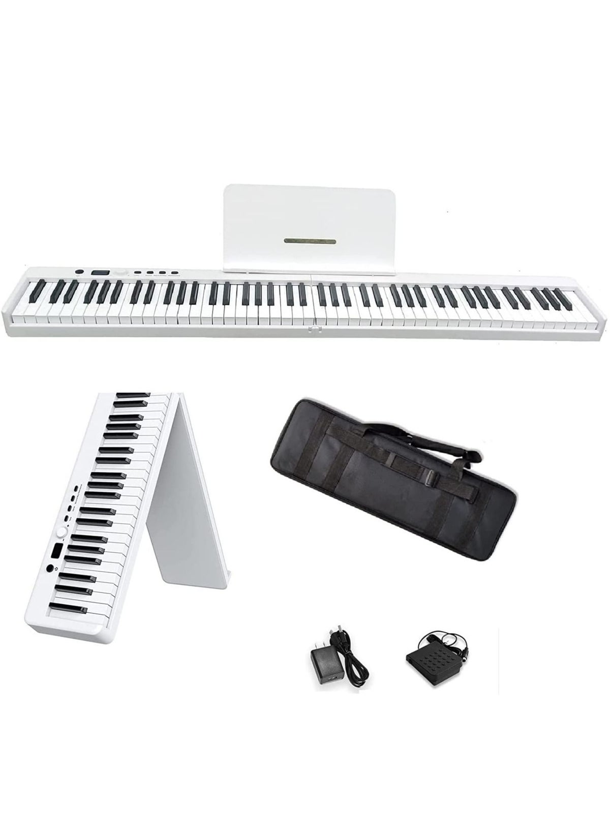 BRO Folding Electric Piano 88 Keys Portable Travel Piano with Bluetooth ...