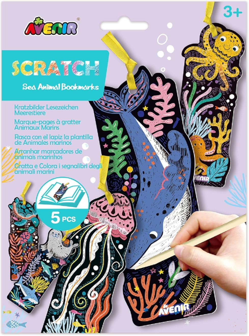 Generic Scratch Art Kit Door Hangers - Animal Theme, Create Five Door ...