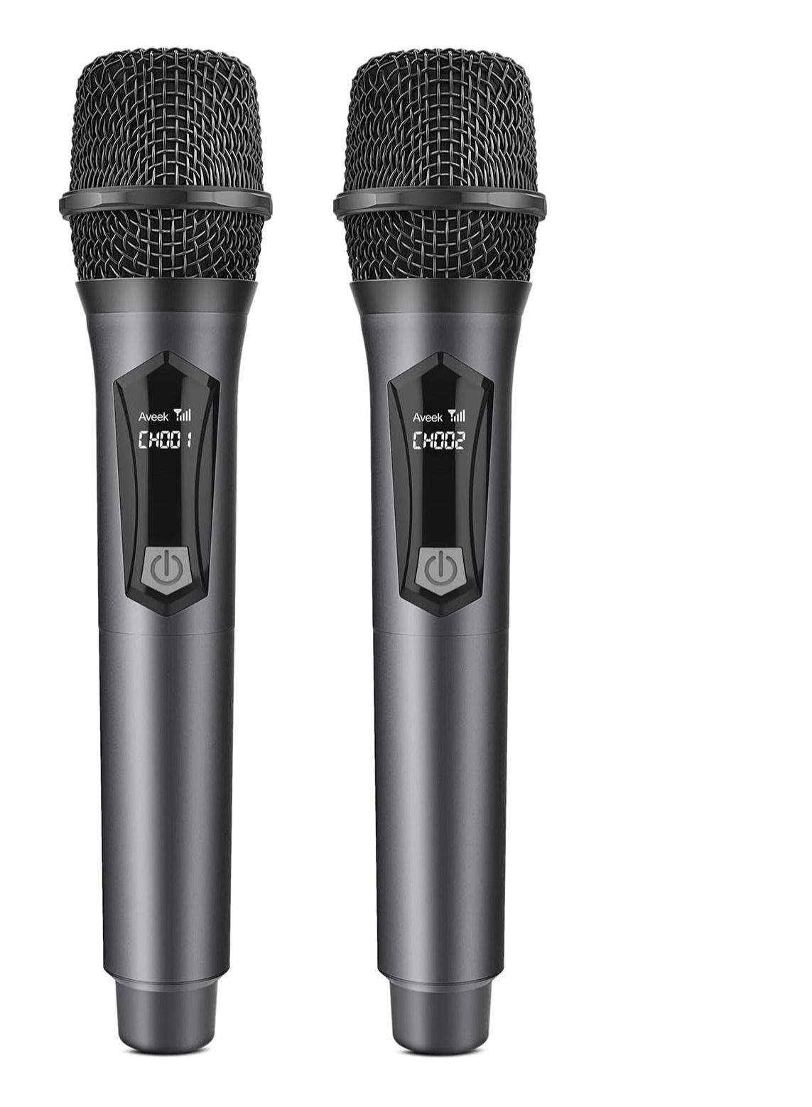 Generic Wireless Microphone Dual Cordless Metal Dynamic Mic System With ...