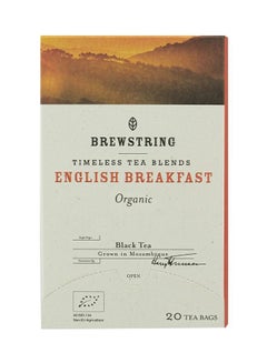 BREWSTRING Organic English Breakfast Tea Healthy and Refreshing 20 Tea ...