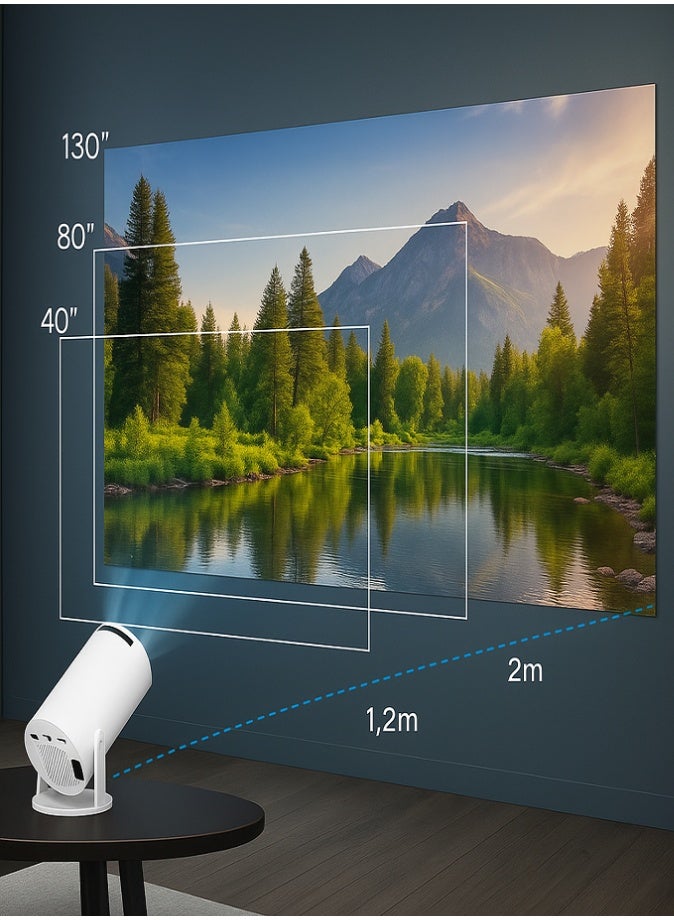 Buy Mini Portable Smart Projector with Speakers – 1080P HD with WiFi 6 ...