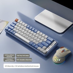 Generic Wireless Bluetooth Mechanical Keyboard GK65 GK65 sky blue gold ...