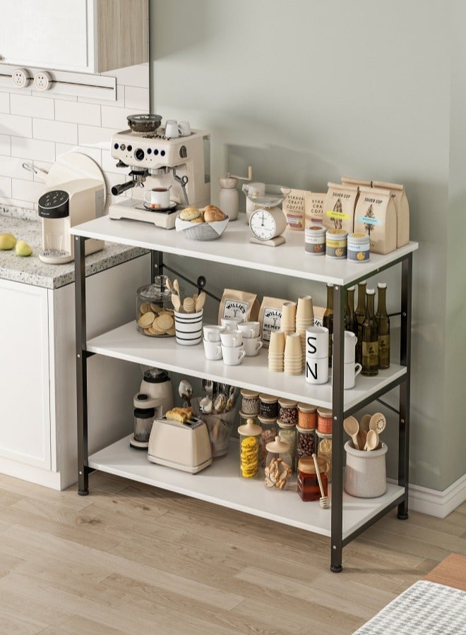 Shofenkei Durable White 3-Tier Kitchen Storage Rack, Multi-tier Rack ...