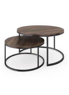 Generic Round Coffee Table Set of 2 Side Tables Stacking Side Tables ...