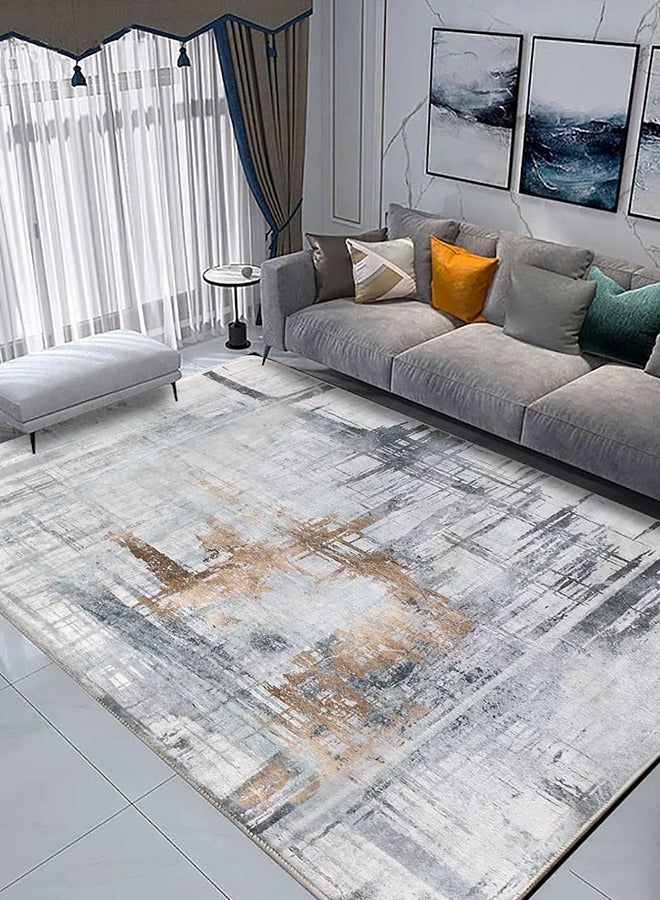 Bukela Area Rug Living Room Rugs Grey Modern Luxury Rug Soft Short Pile ...