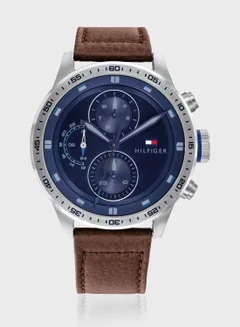 TOMMY HILFIGER Leather Strap Analog Watch for Men | Best Price UAE