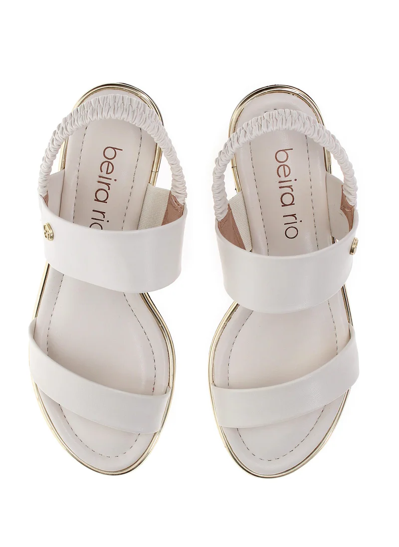 Beira Rio Off-White Mid Heel Sandals for Women – Stylish & Comfortable ...