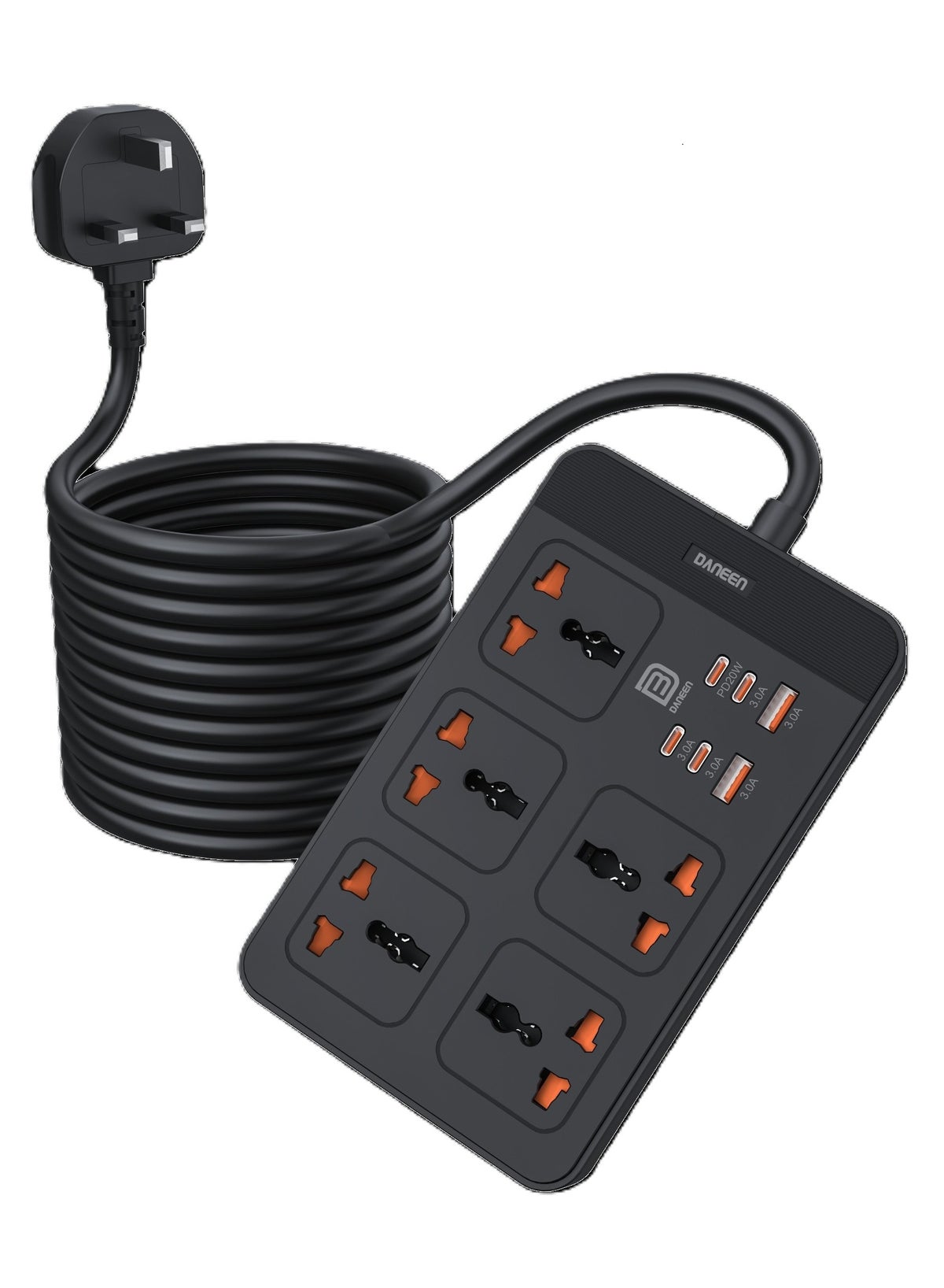 DANEEN 11 in 1 Universal Power Strip / Extension Cord, 5M Cable long ...