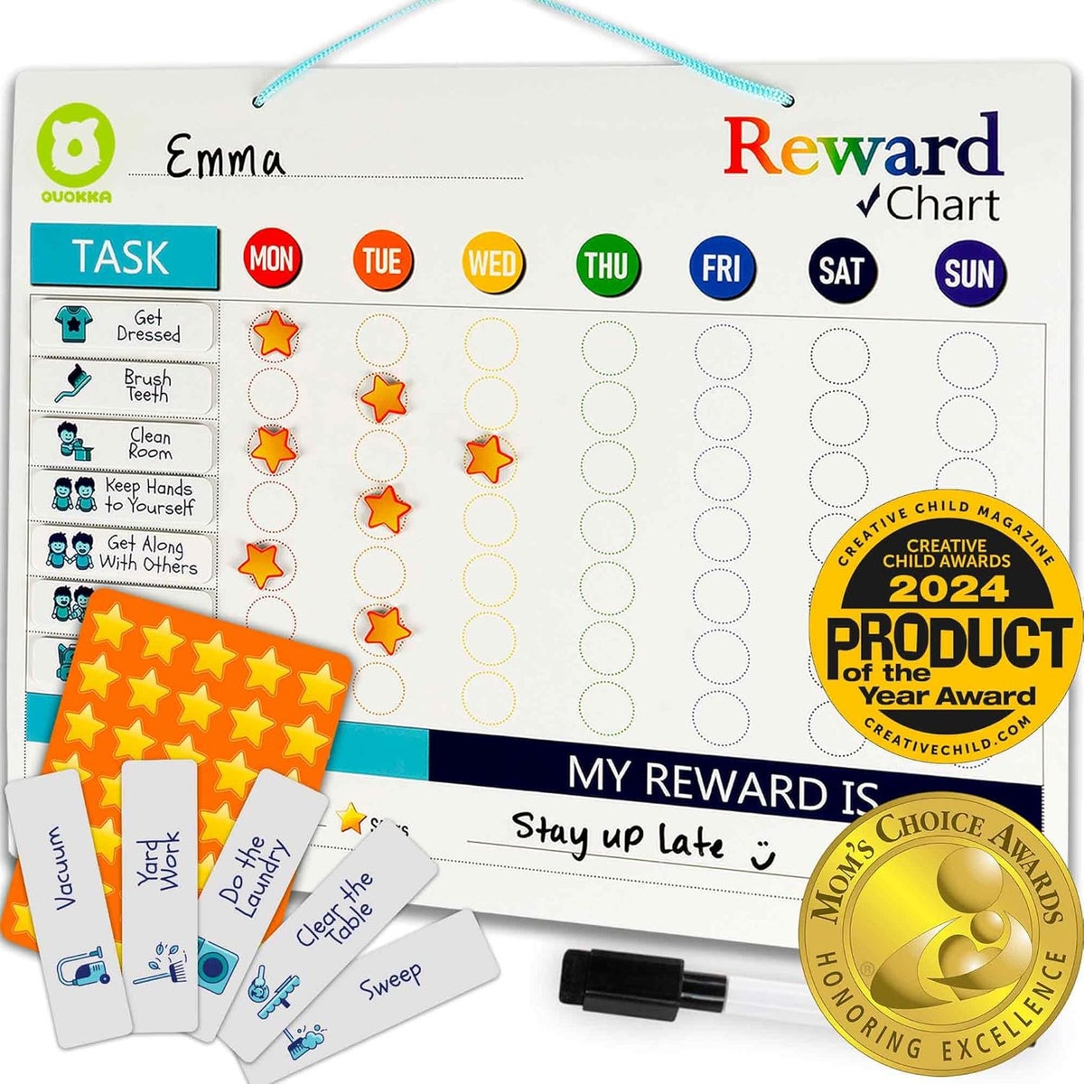 quokka Magnetic Behavior Chore Chart for Kids at Home - Gift Reward ...