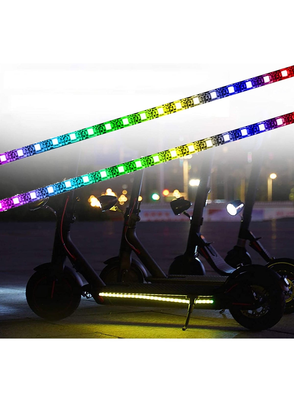 Generic Electric Scooter LED Strip Light, 2 Pack Night Cycling Foldable ...