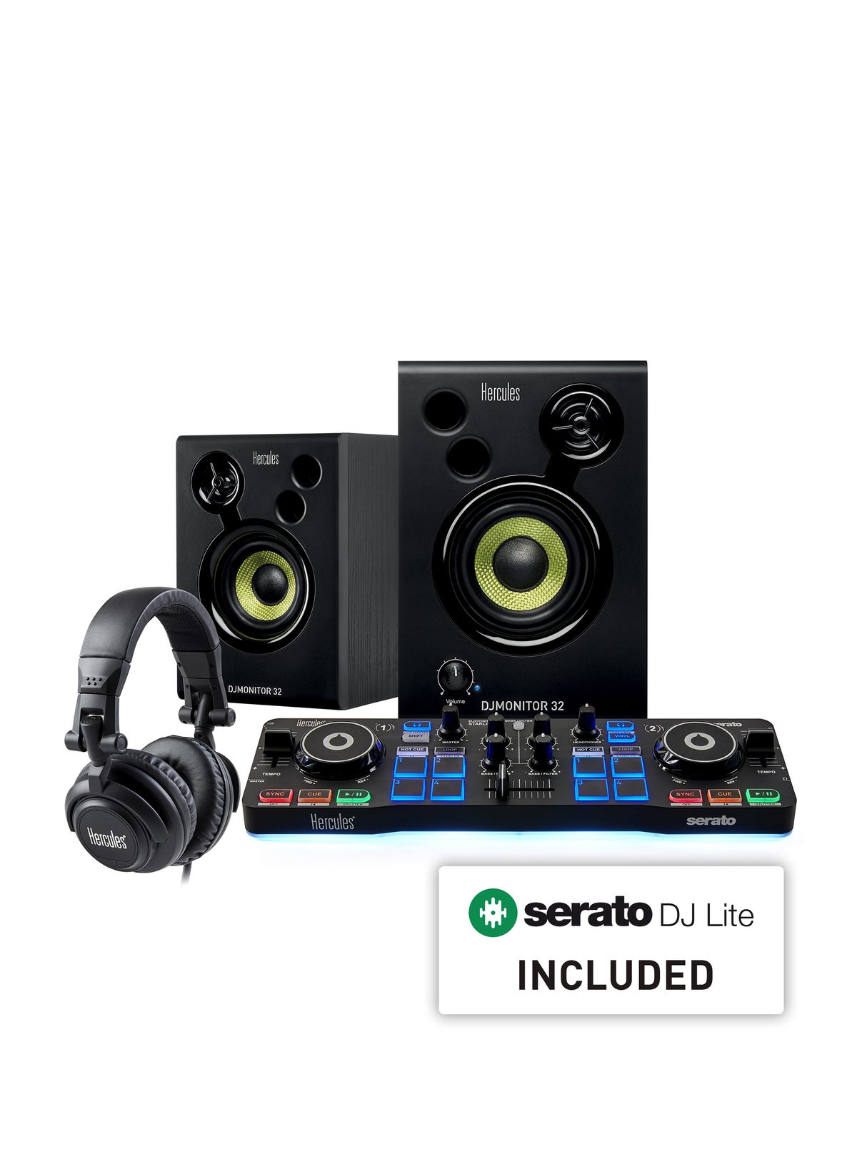 Hercules DJ Hercules DJ Starter Kit | Starlight USB DJ Controller with ...