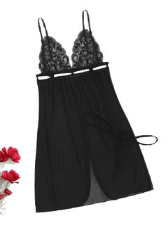 Generic See-through Lace Open Back Night Dress With Thong Play Suit ...