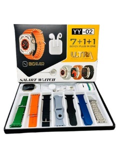 Raxoom Smart Watch Ultra 7+1+1 with Earphones 8 Straps Full Touch Color ...