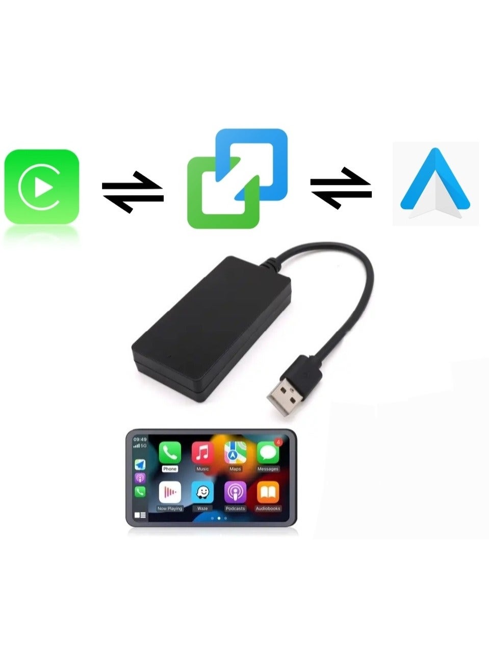 Vierex Carbitlink To Wireless Carplay Android Auto Dongle Smartlink ...