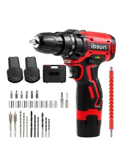 تسوق إبسون ومثقاب لاسلكي 12.6 فولت مع بطاريتين وشاحن، 28 قطعة، عزم 18+1 ...