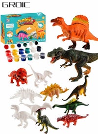 GROIC Dinosaur Painting Kit 14 Piece Set, Kids Crafts and Arts Set ...
