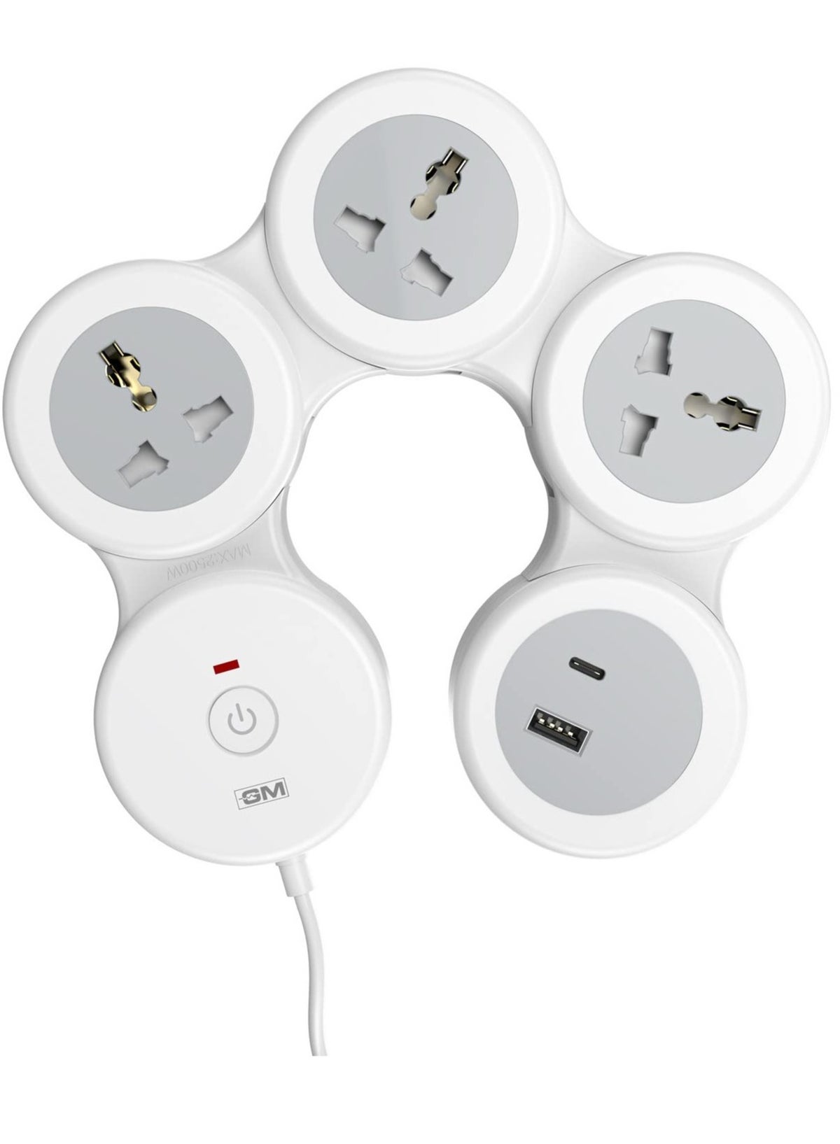 GM GM 4+1 G-Hoop Spike Guard with C & A Type USB-Master Switch ...